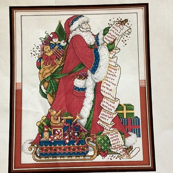 Other | Santa Claus Cross Stitch Art | Poshmark